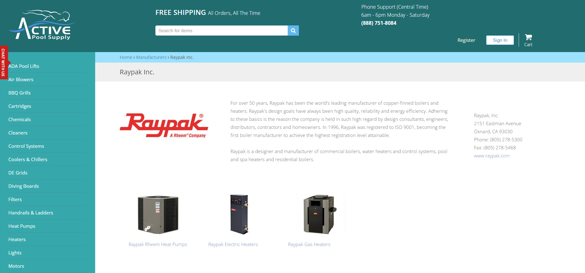 Buy Online – Raypak
